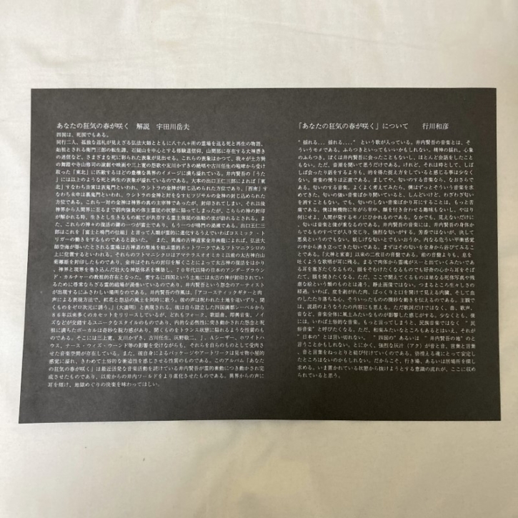 井内賢吾 – あなたの狂気の春が咲く (1997) (CD) (帯付き) – ぶべら：誰かのためのアーカイブ